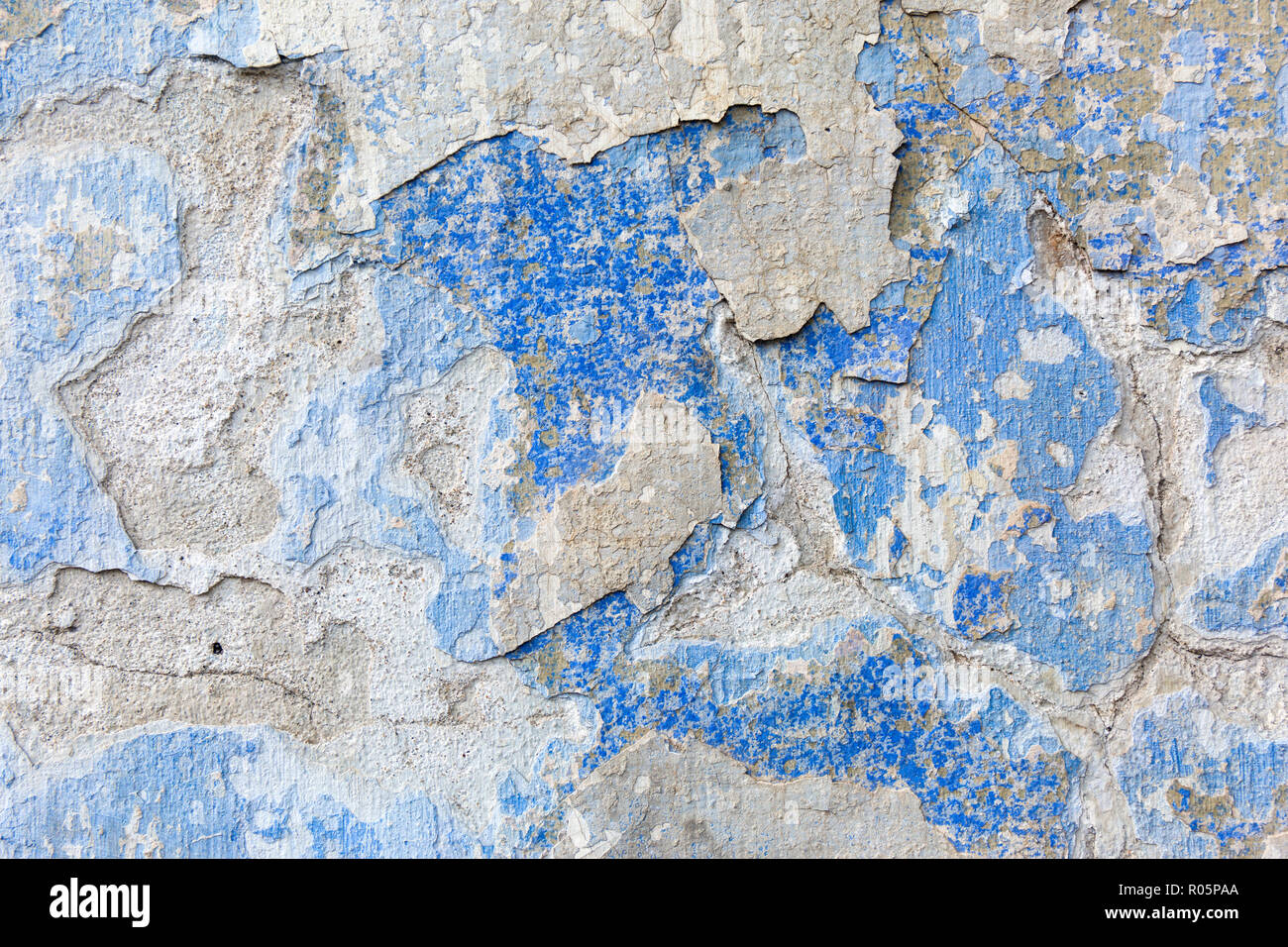 Old weathered blue plaster wall texture. Grunge background Stock Photo ...
