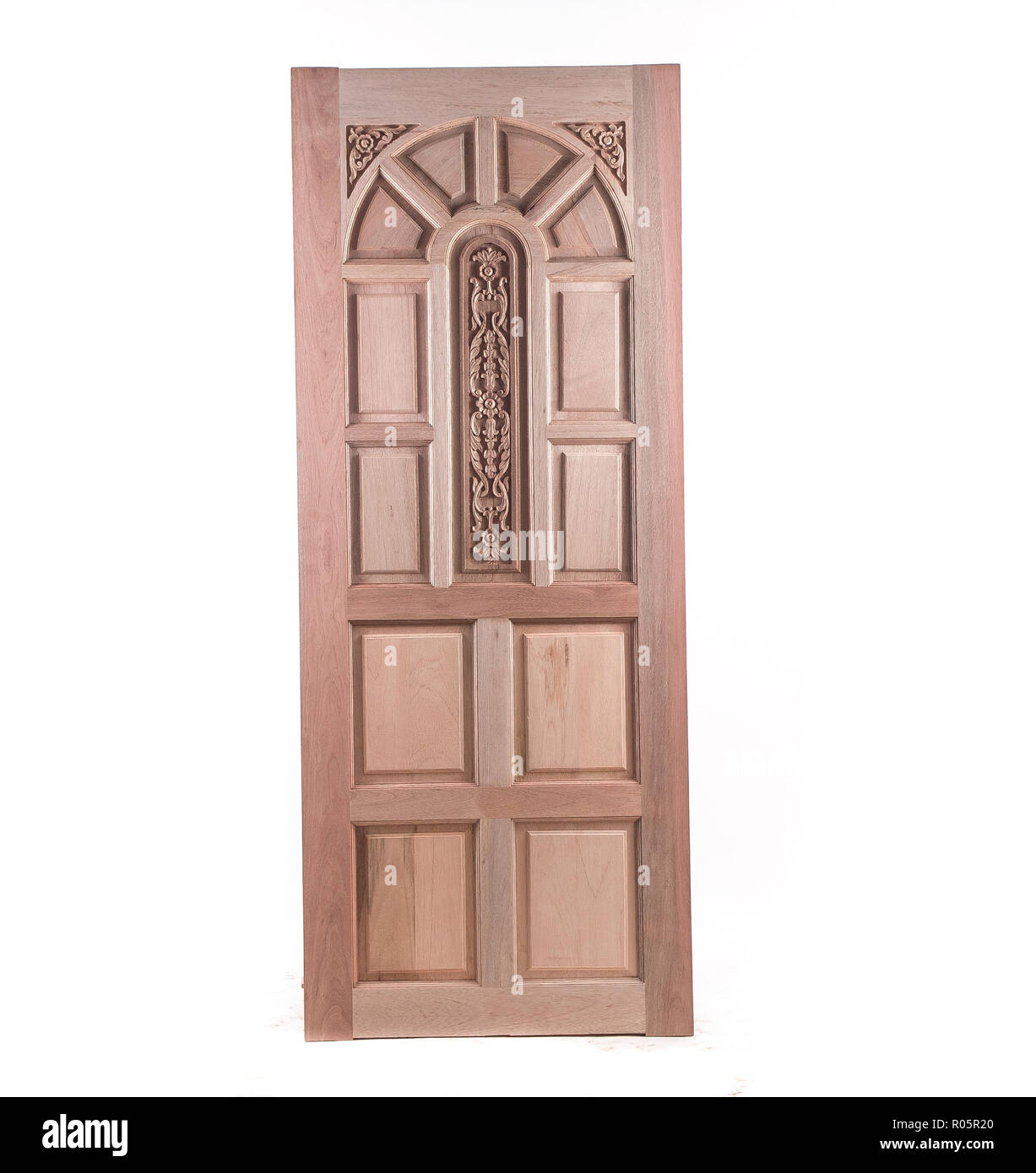 Door made of wood isolated on white background Stock Photo - Alamy