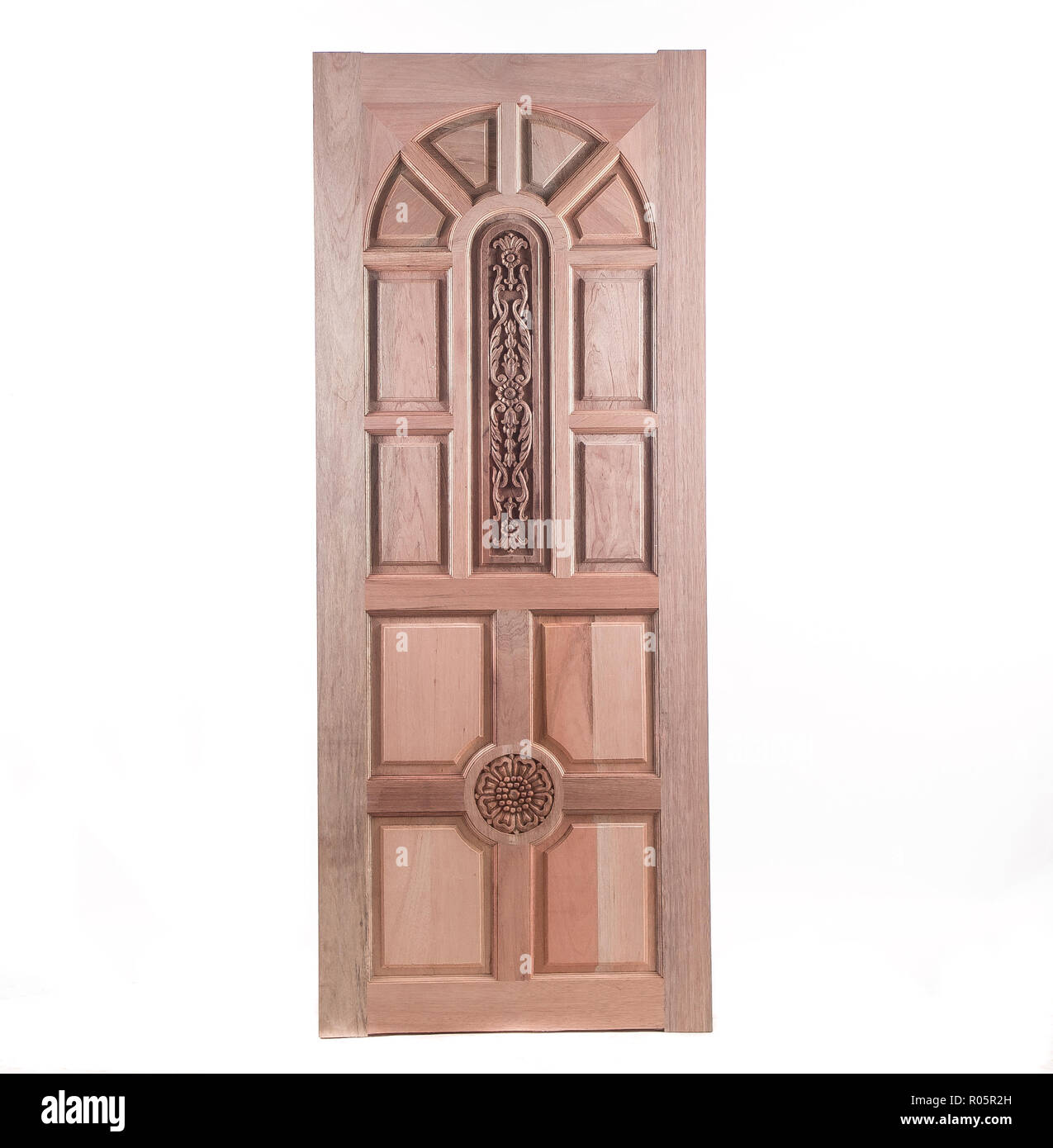 Door made of wood isolated on white background Stock Photo - Alamy