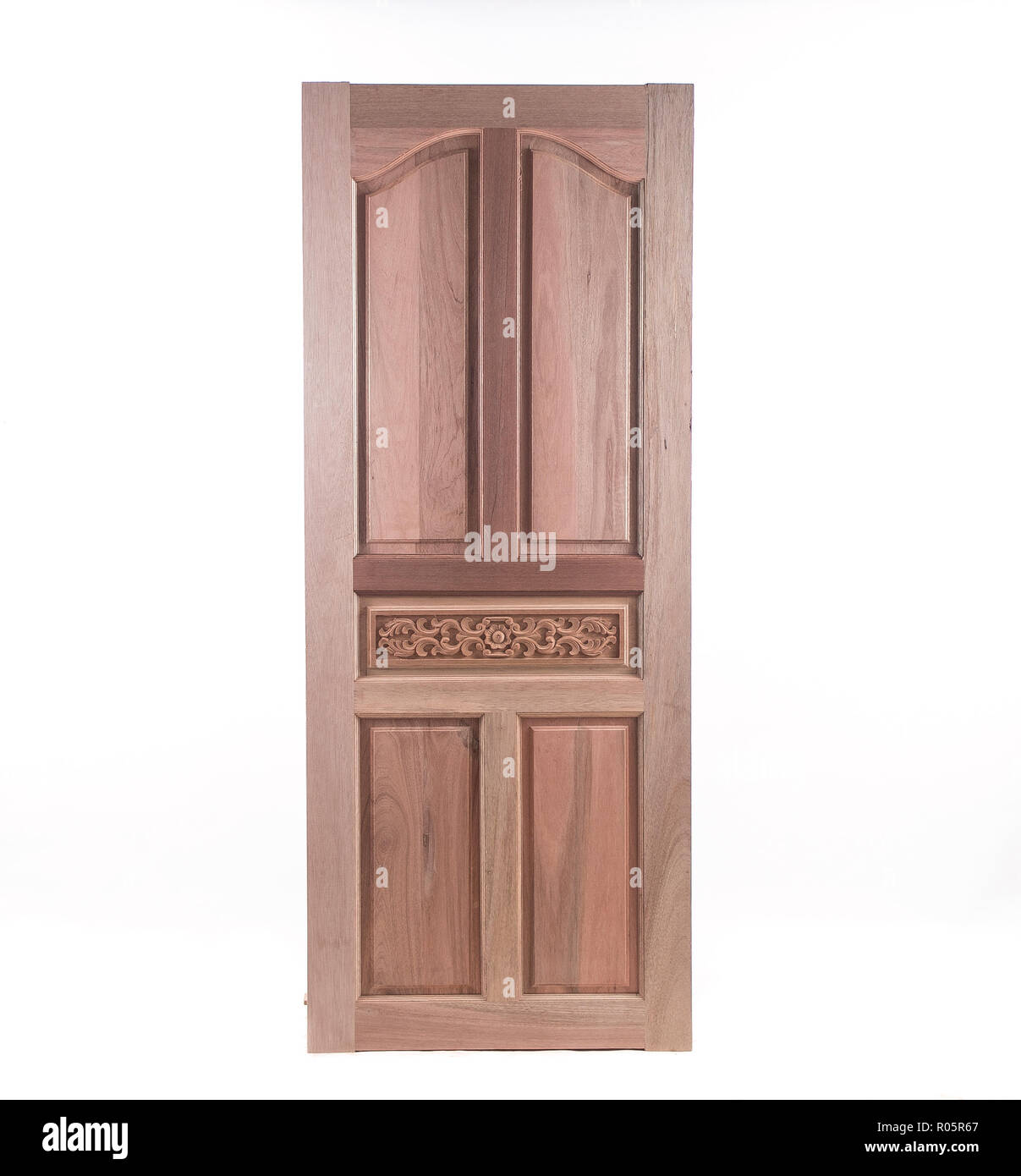 Door made of wood isolated on white background Stock Photo - Alamy