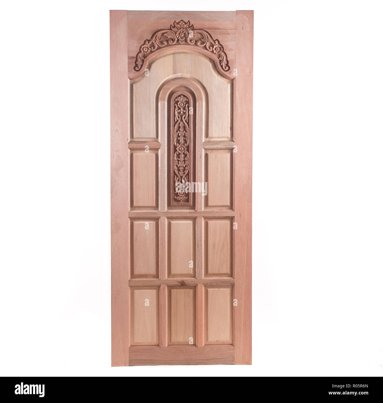 Door made of wood isolated on white background Stock Photo - Alamy