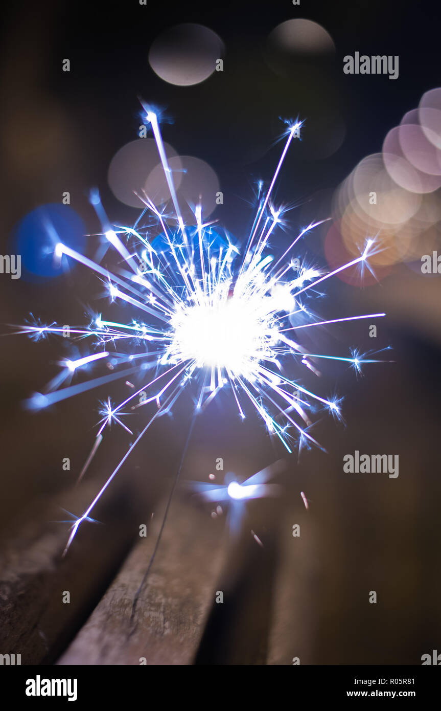 scattering in different directions spark sparklers Colourful bengal ...