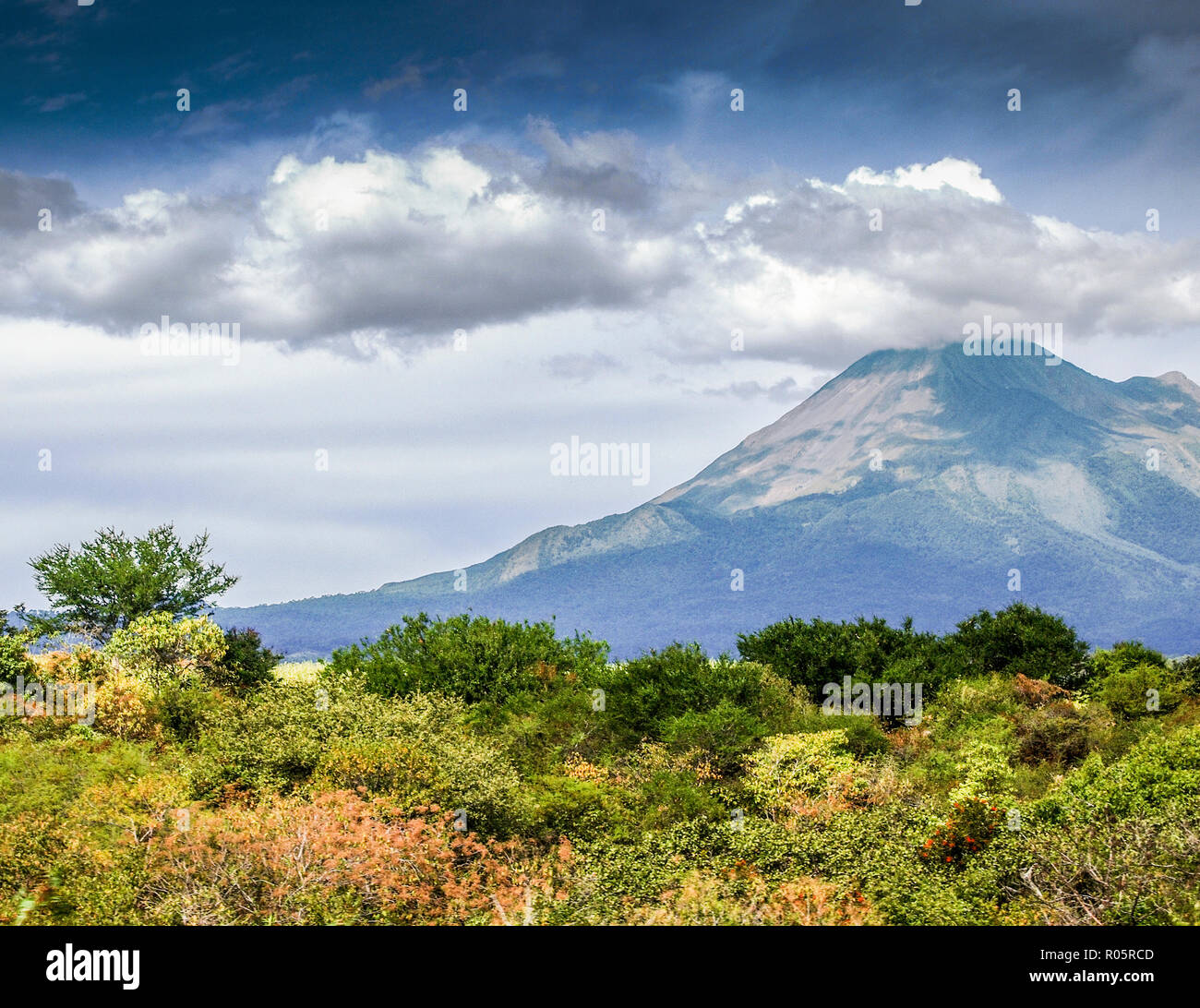 beautiful view of the volcano of colima in the state of Jalisco Mexico ...