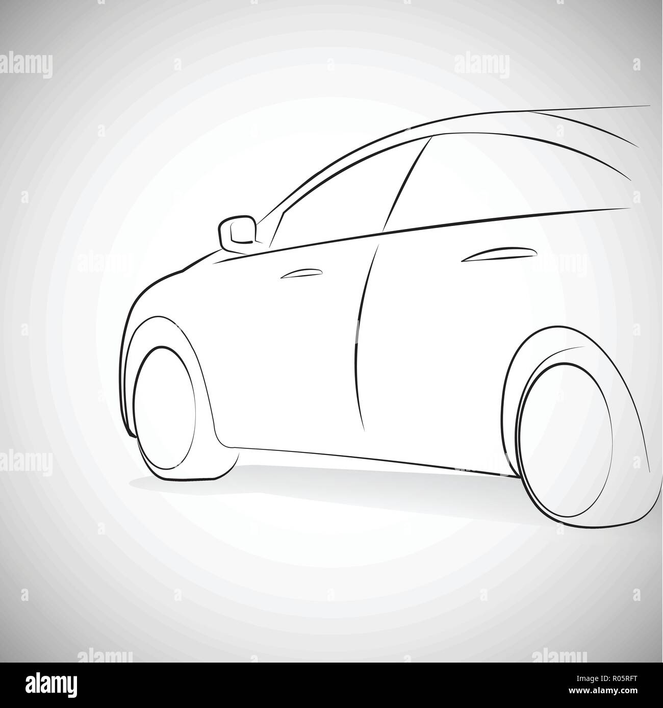 Vector Outlines of front Sports Cars Stock Vector Image & Art - Alamy
