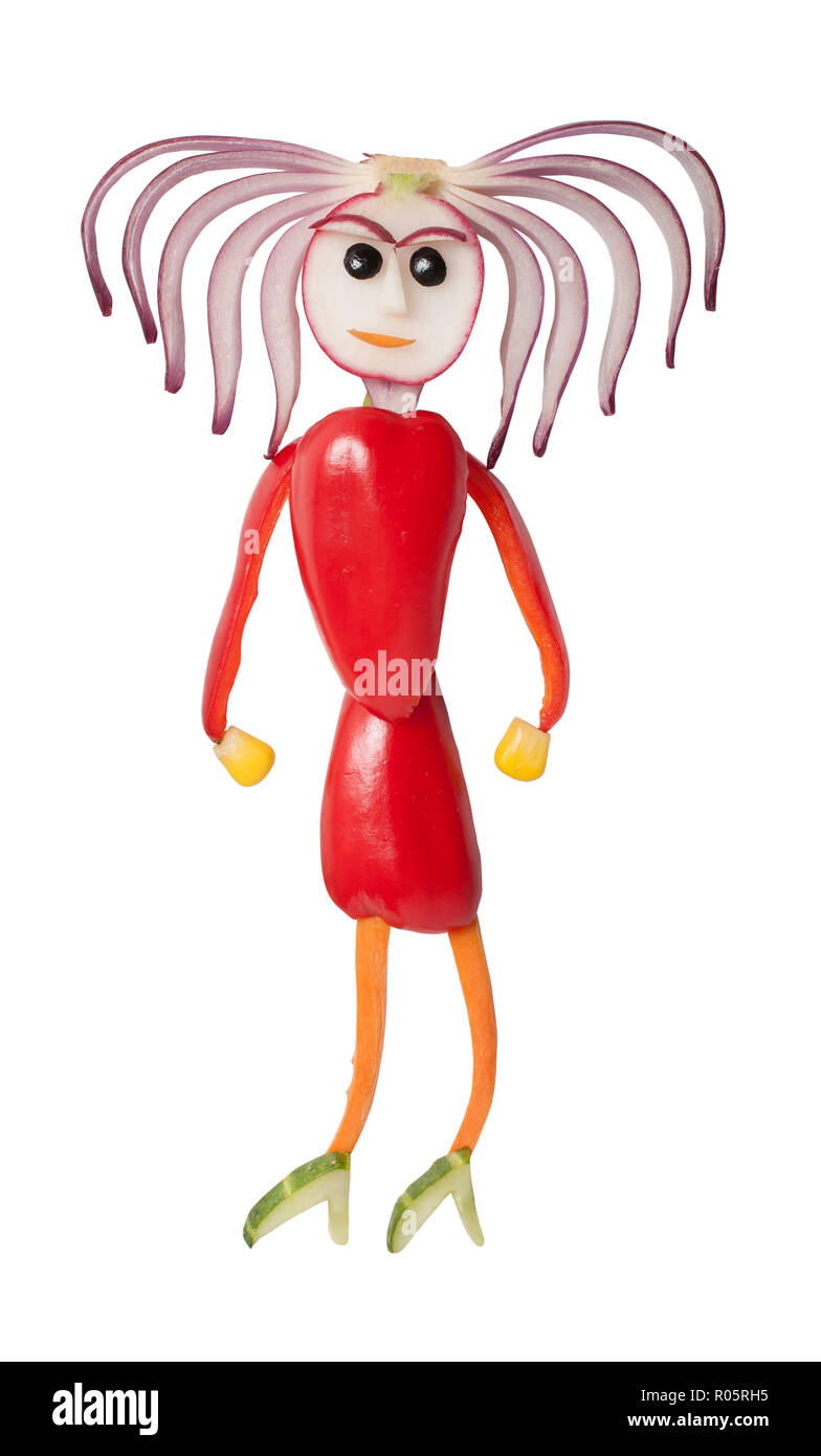 Vegetarian girl Cut Out Stock Images & Pictures - Alamy