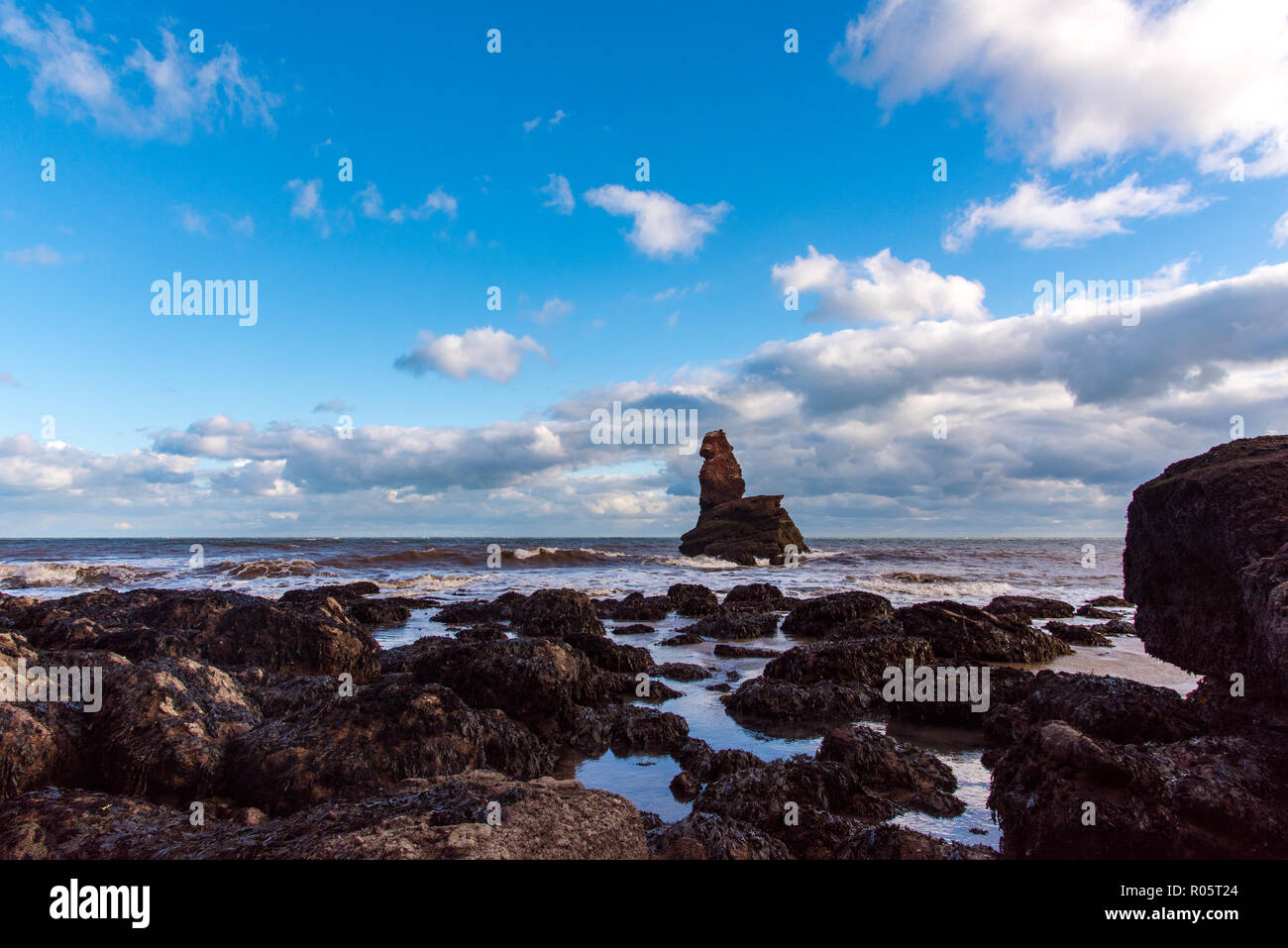 Shag Rock is a sea stack off Hole Head, Holcombe, Teignmouth Devon ...