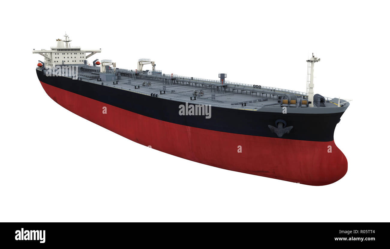 Oil Tanker Ship Isolated Stock Photo - Alamy