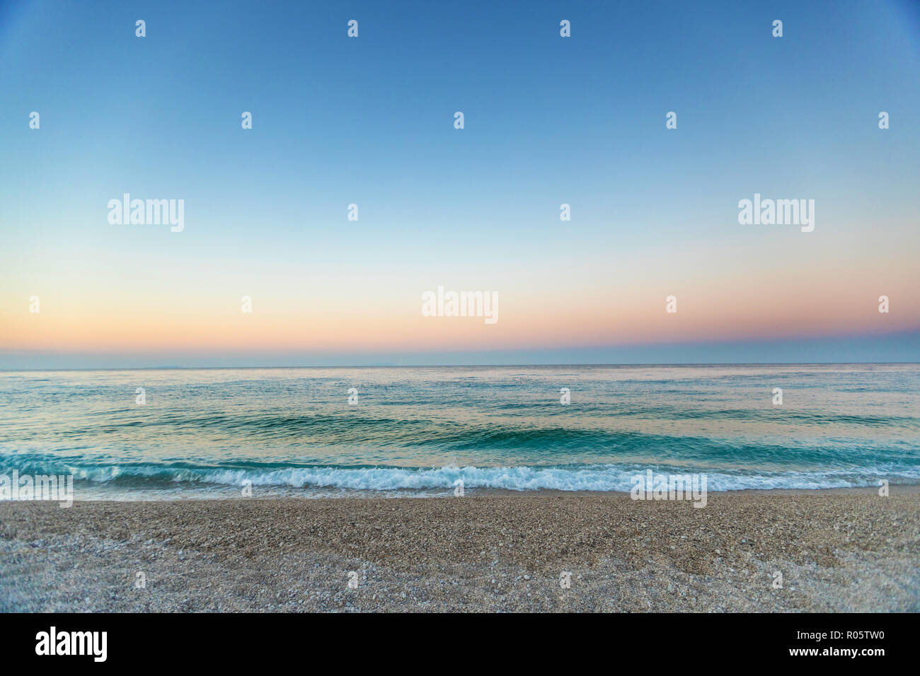 Coastline of the beach on the forefront background Stock Photo - Alamy