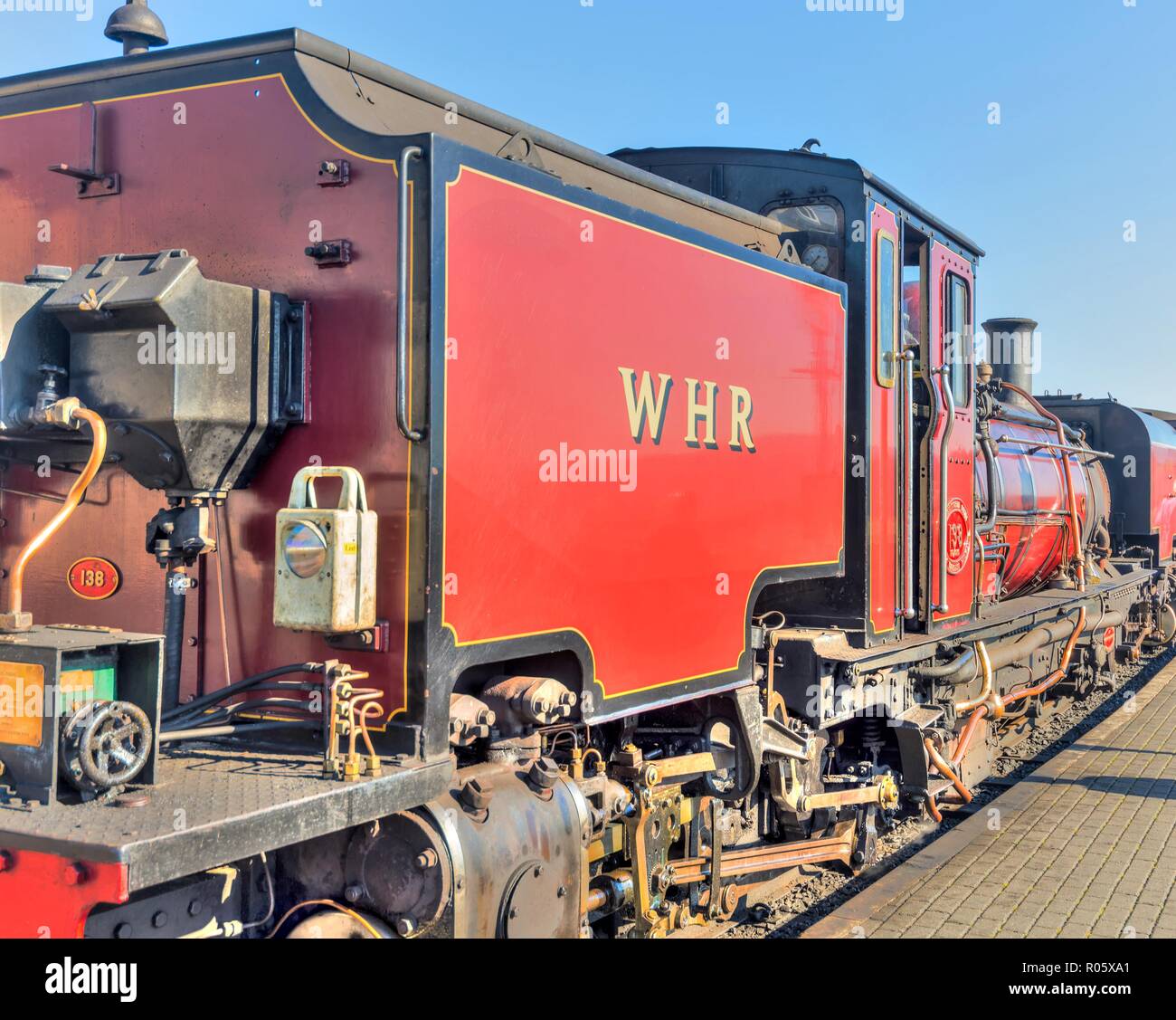 A nostalgic image of an old steam locomotive of the Ffestiniog and ...