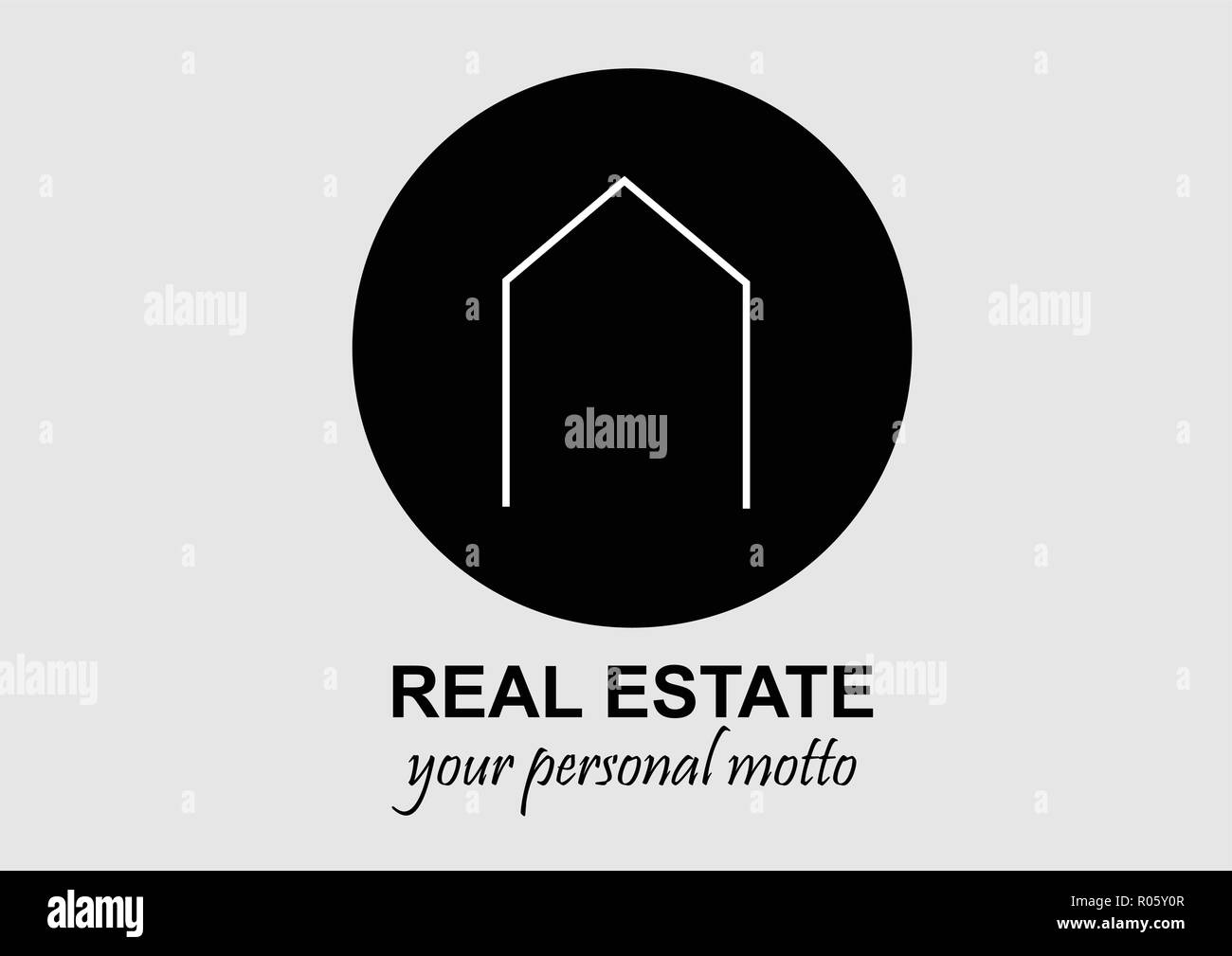Nice and glossy real estate house logo, very detailed and expressive ...