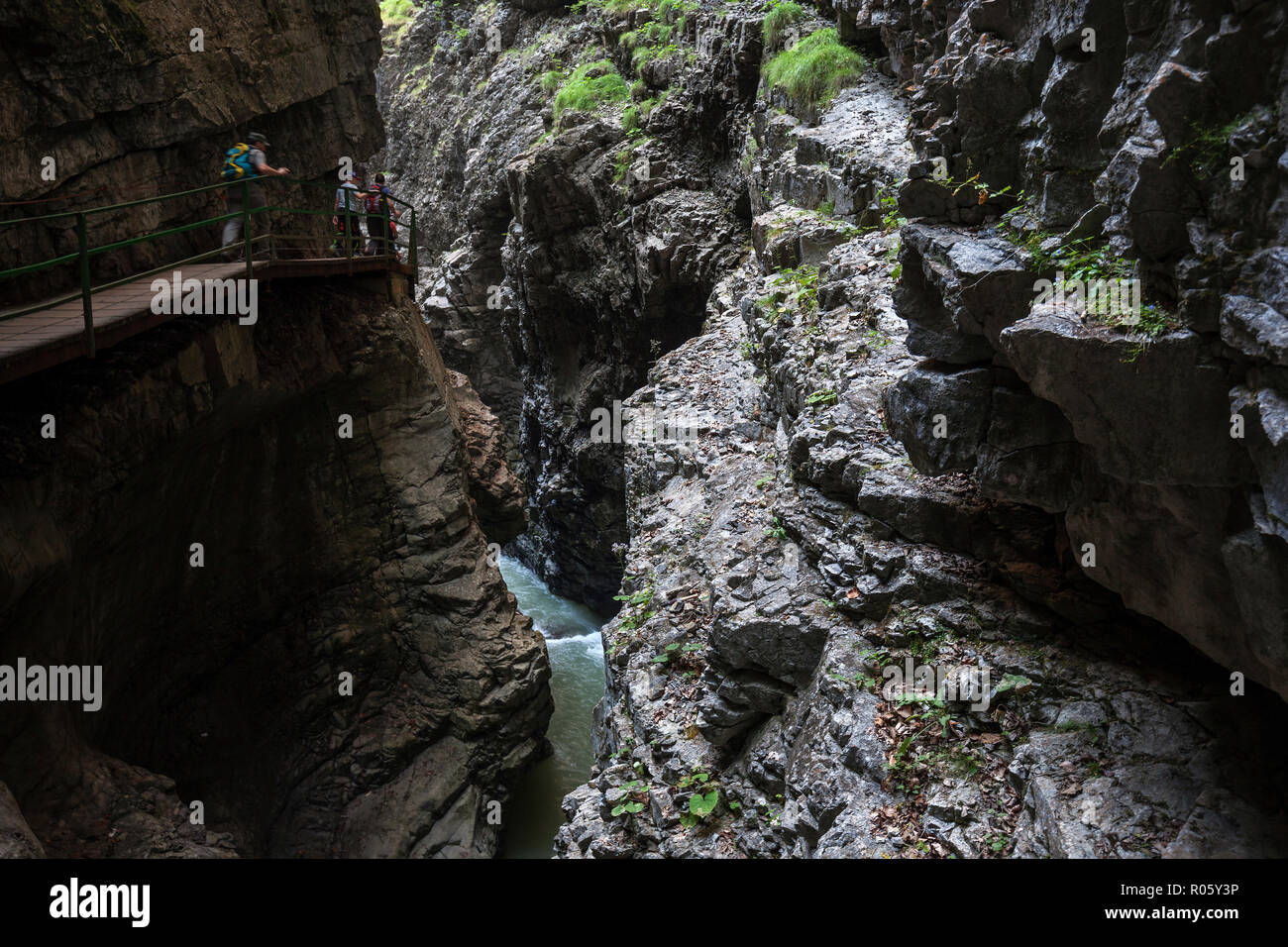 River Breitach and Breitachklamm near Oberstdorf, Oberallgäu, Allgäu ...