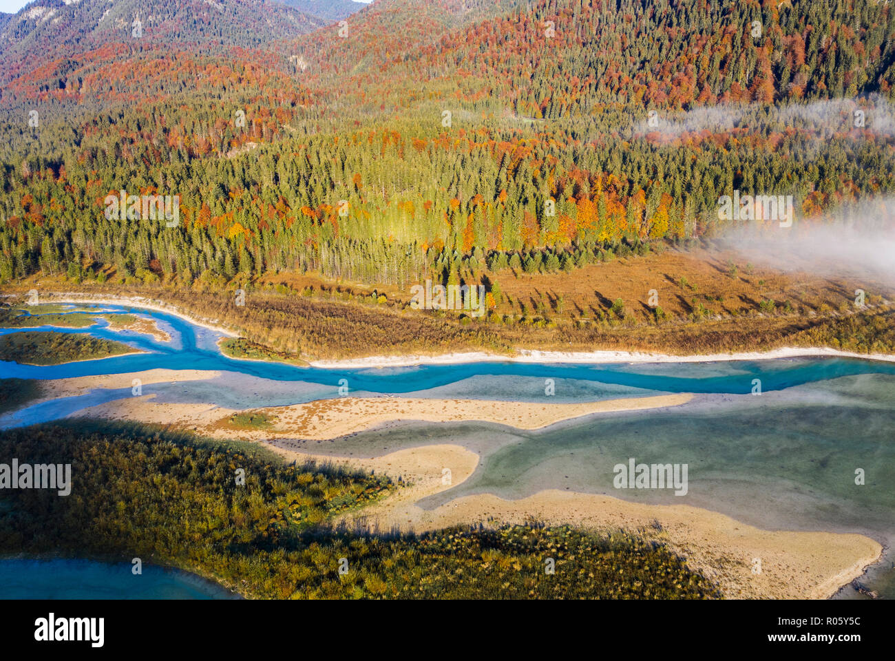 Aerial sylvenstein dam autumn hi-res stock photography and images - Alamy