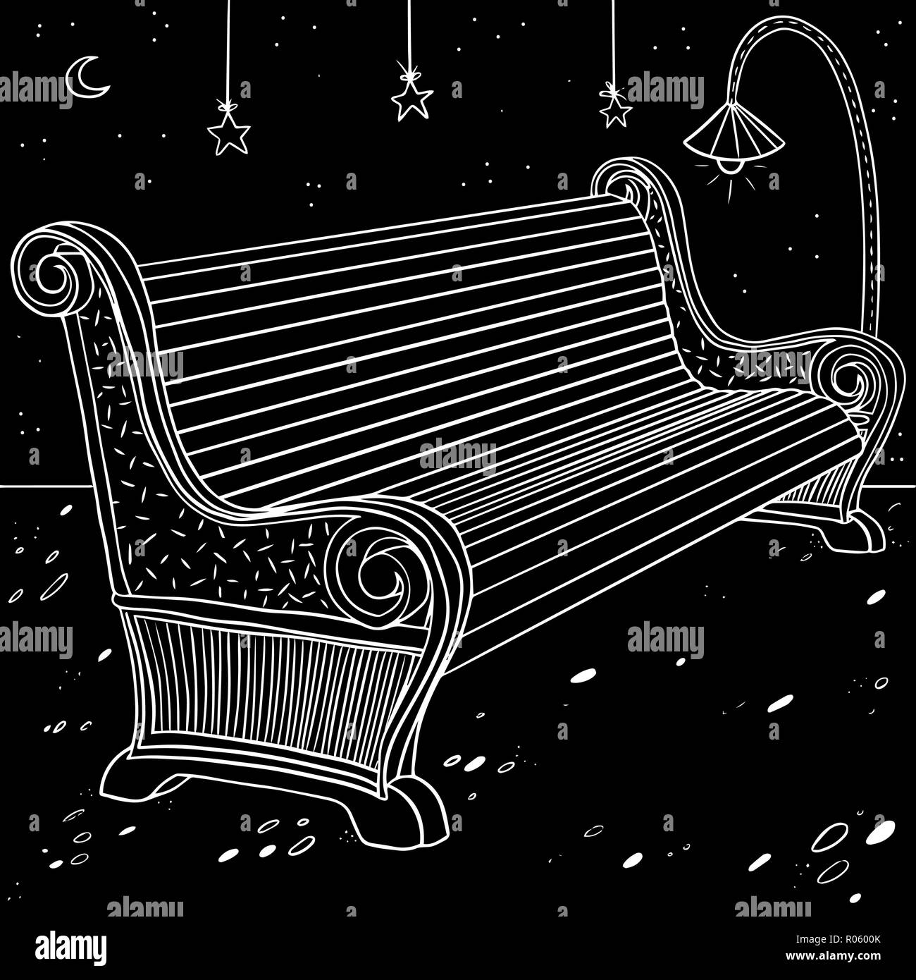 Black painted wooden chair Stock Vector Images - Alamy