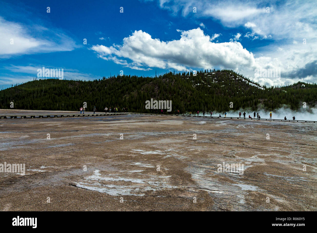 Hot springs inside Yellowstone National Park USA Stock Photo - Alamy