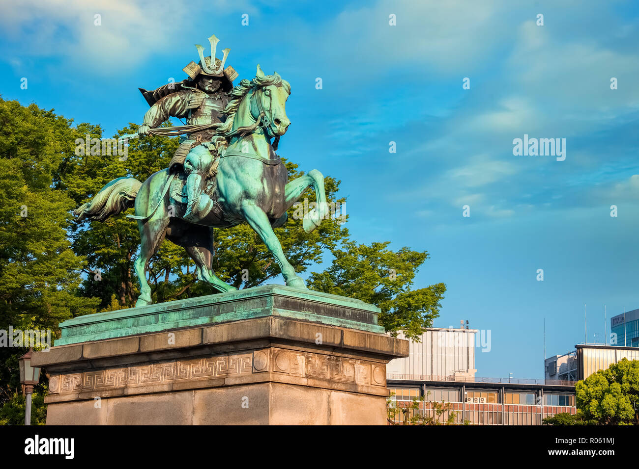 Statue of Kusunoki Masashige, famed Japanese samurai at the East Garden ...