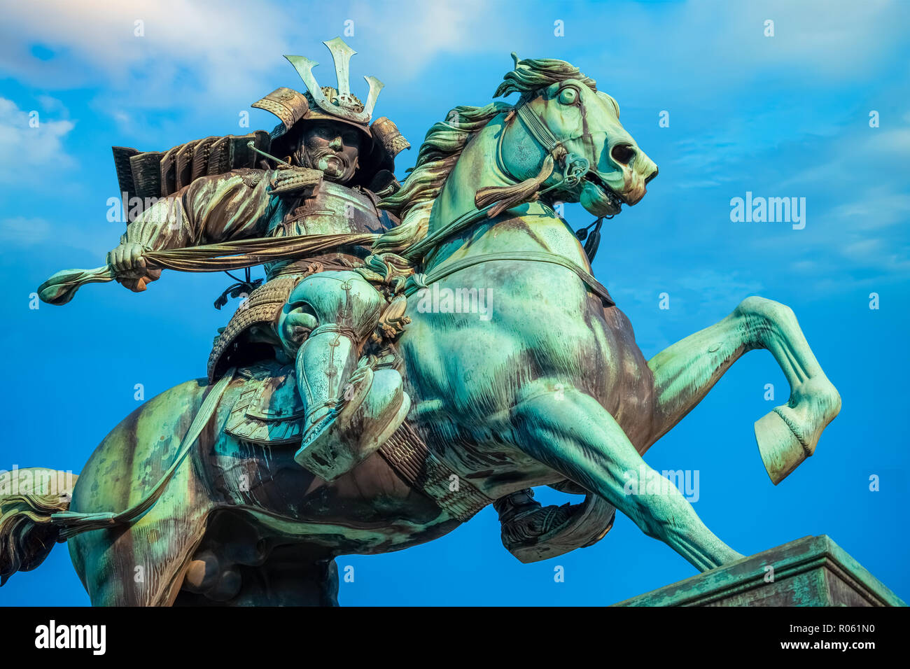 Statue of Kusunoki Masashige, famed Japanese samurai at the East Garden ...