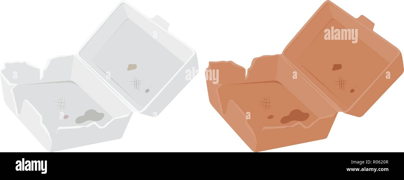 Set of plastic and cardboard box illustration Stock Vector Image & Art ...