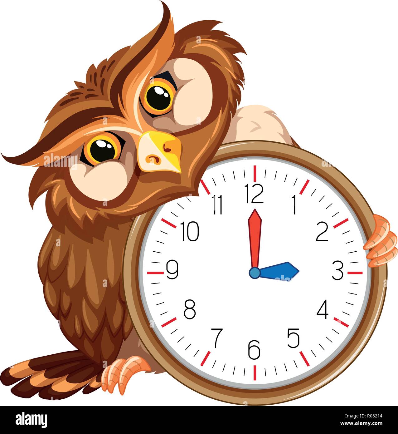 Owl and time Cut Out Stock Images & Pictures - Alamy