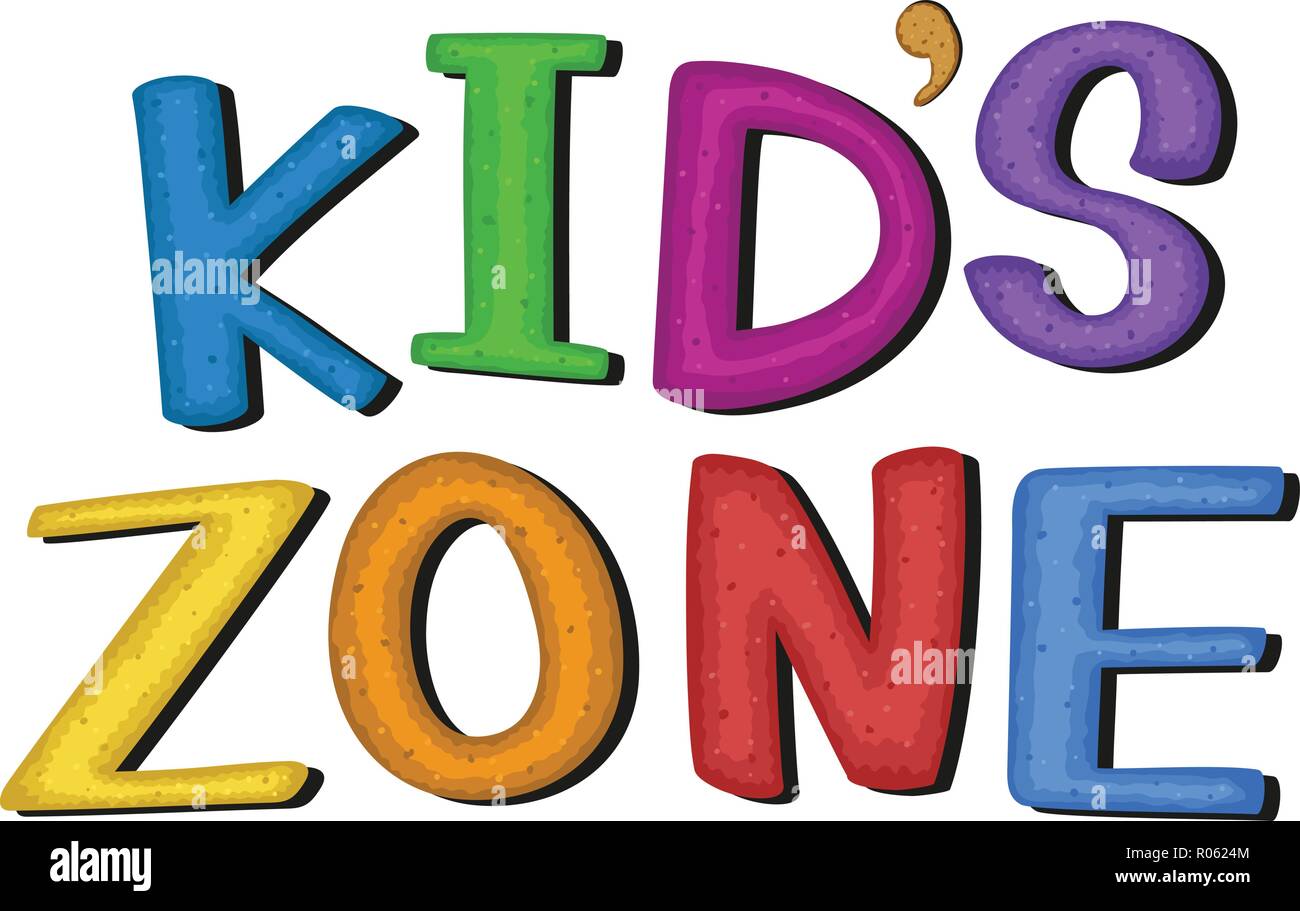 Kid's zone symbol on white background illustration Stock Vector Image ...