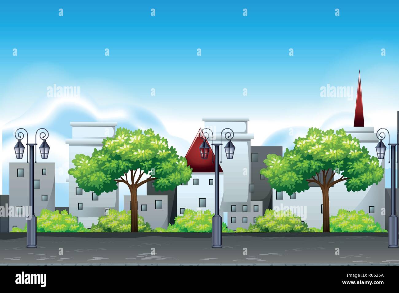 Urban scene outside Stock Vector Images - Alamy