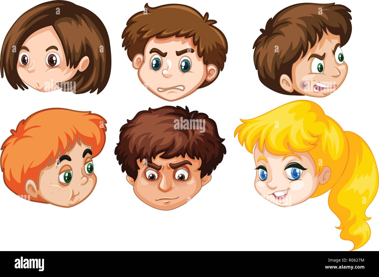 Group of human heads illustration Stock Vector Image & Art - Alamy