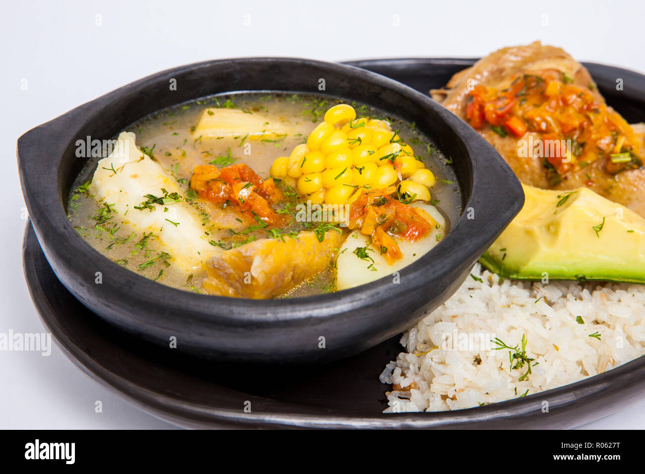 Traditional Colombian soup from the region of Valle del Cauca called ...