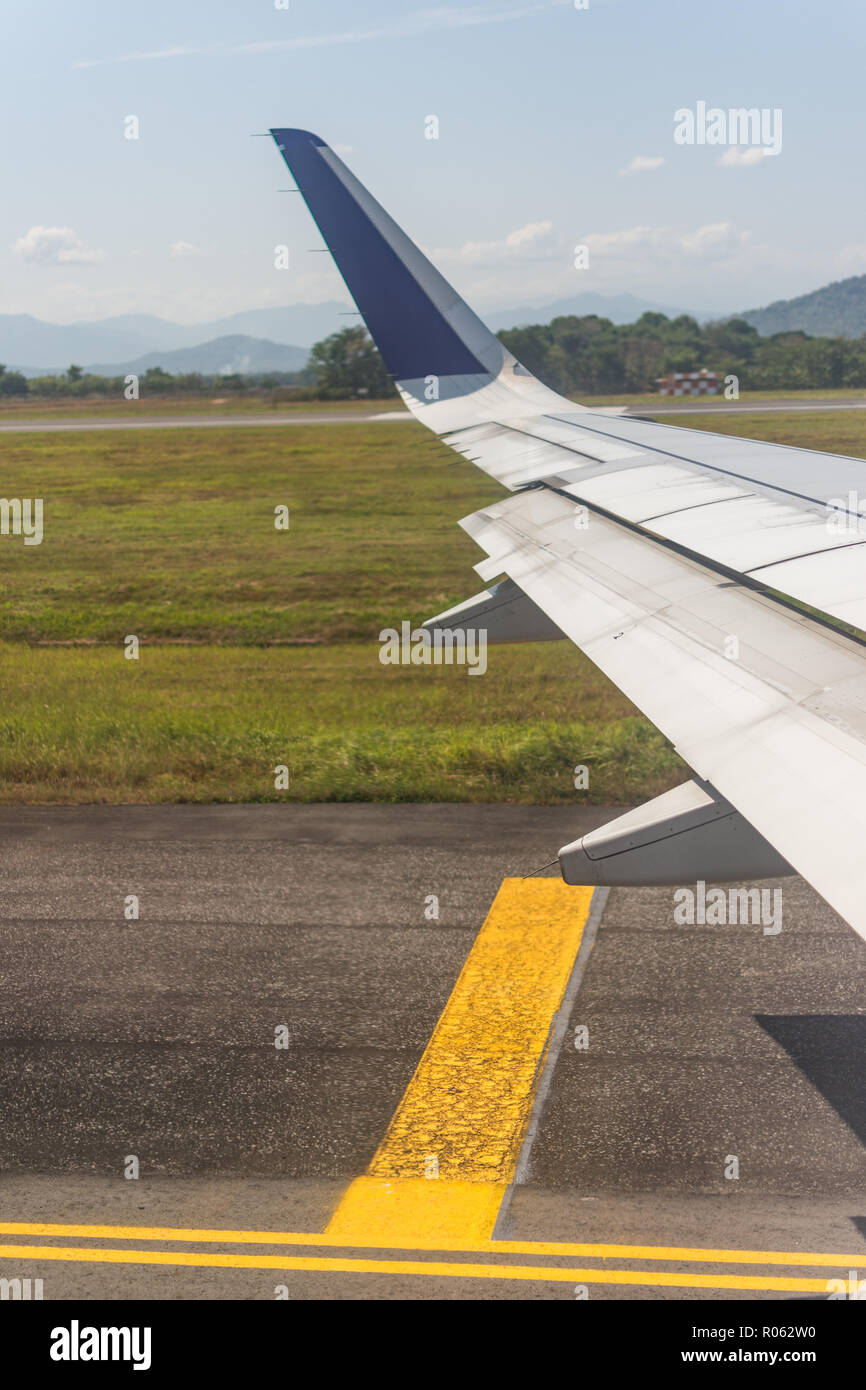 round scenery from the airplane porthole Stock Photo - Alamy