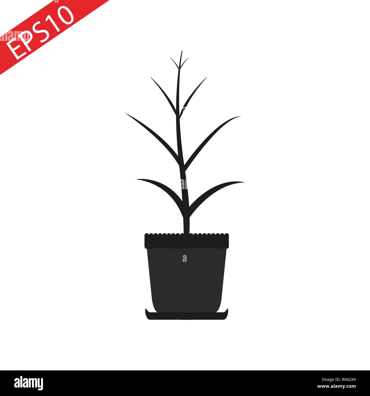 Cracked flower pot Stock Vector Images - Alamy