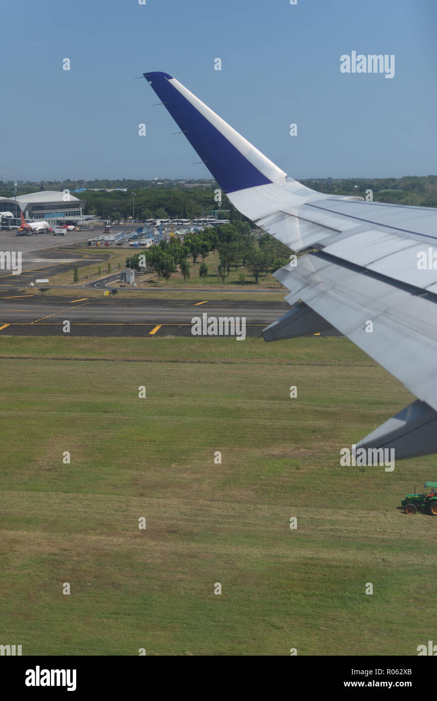 round scenery from the airplane porthole Stock Photo - Alamy