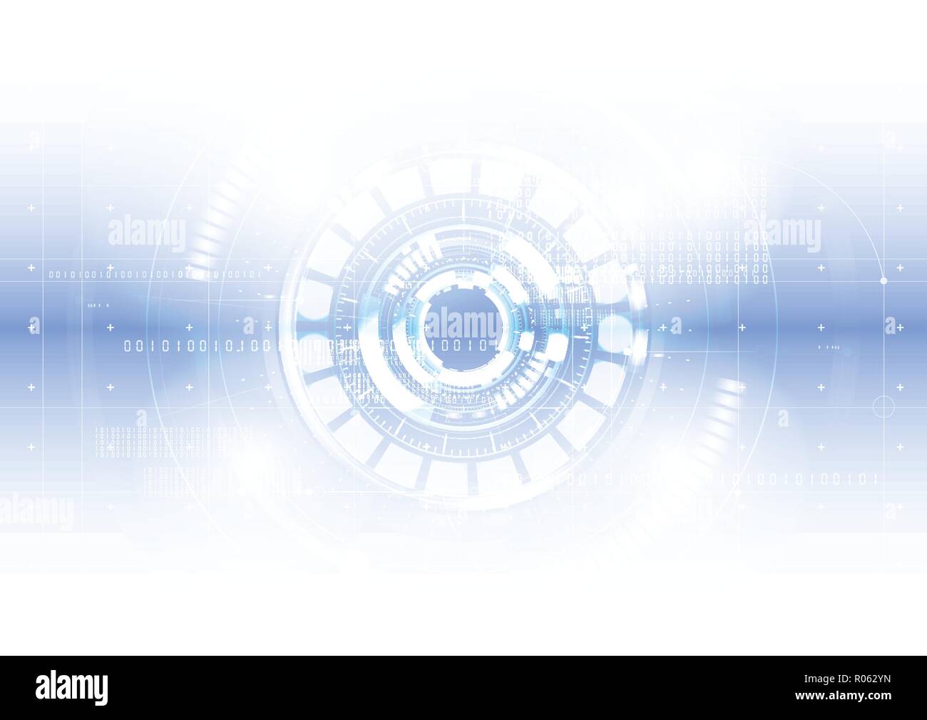 Technological abstract digital interface modern light blue background vector design Stock Vector ...