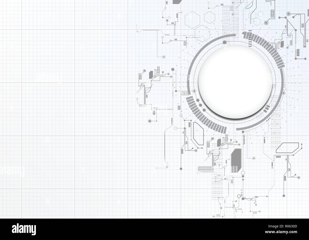 Technological abstract technical digital element board background ...