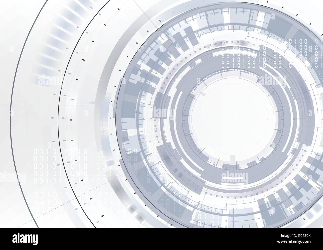 Technological abstract digital circuit network blueprint interface background vector design ...