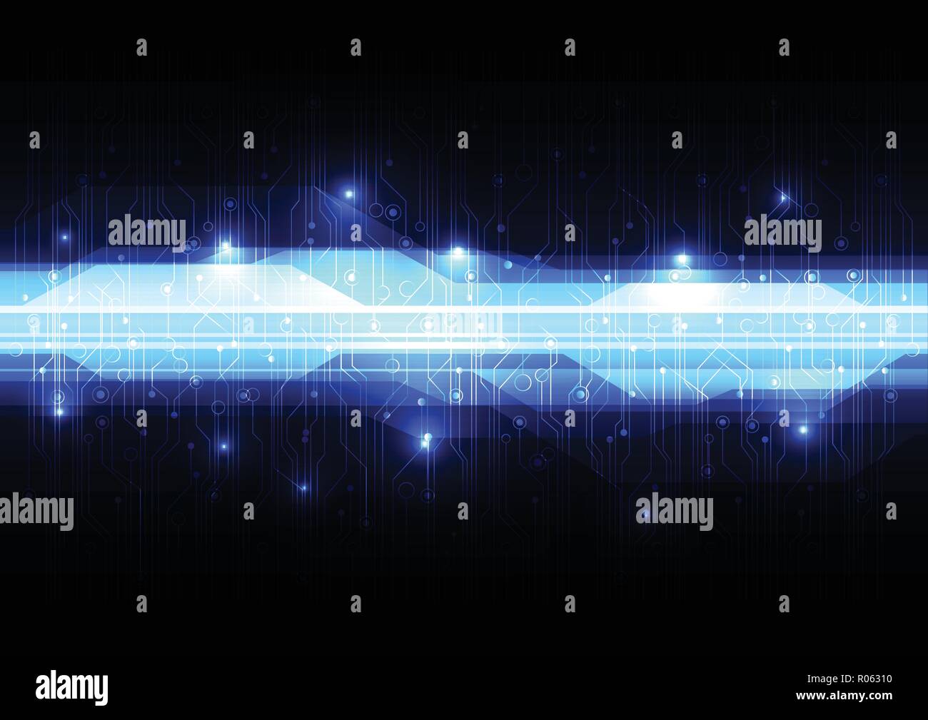 Technological abstract digital line circuit interface background template vector design Stock ...