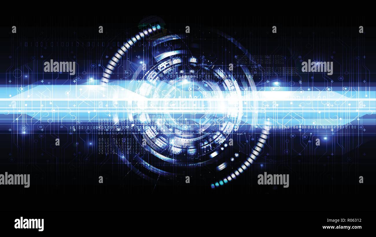 Technological abstract digital line modern interface background template vector design Stock ...