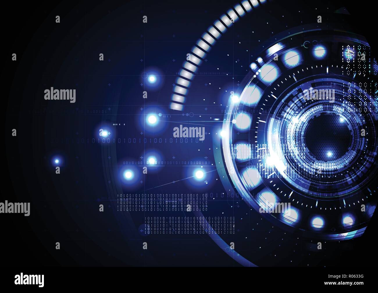 Technological abstract digital cyber light background vector design ...