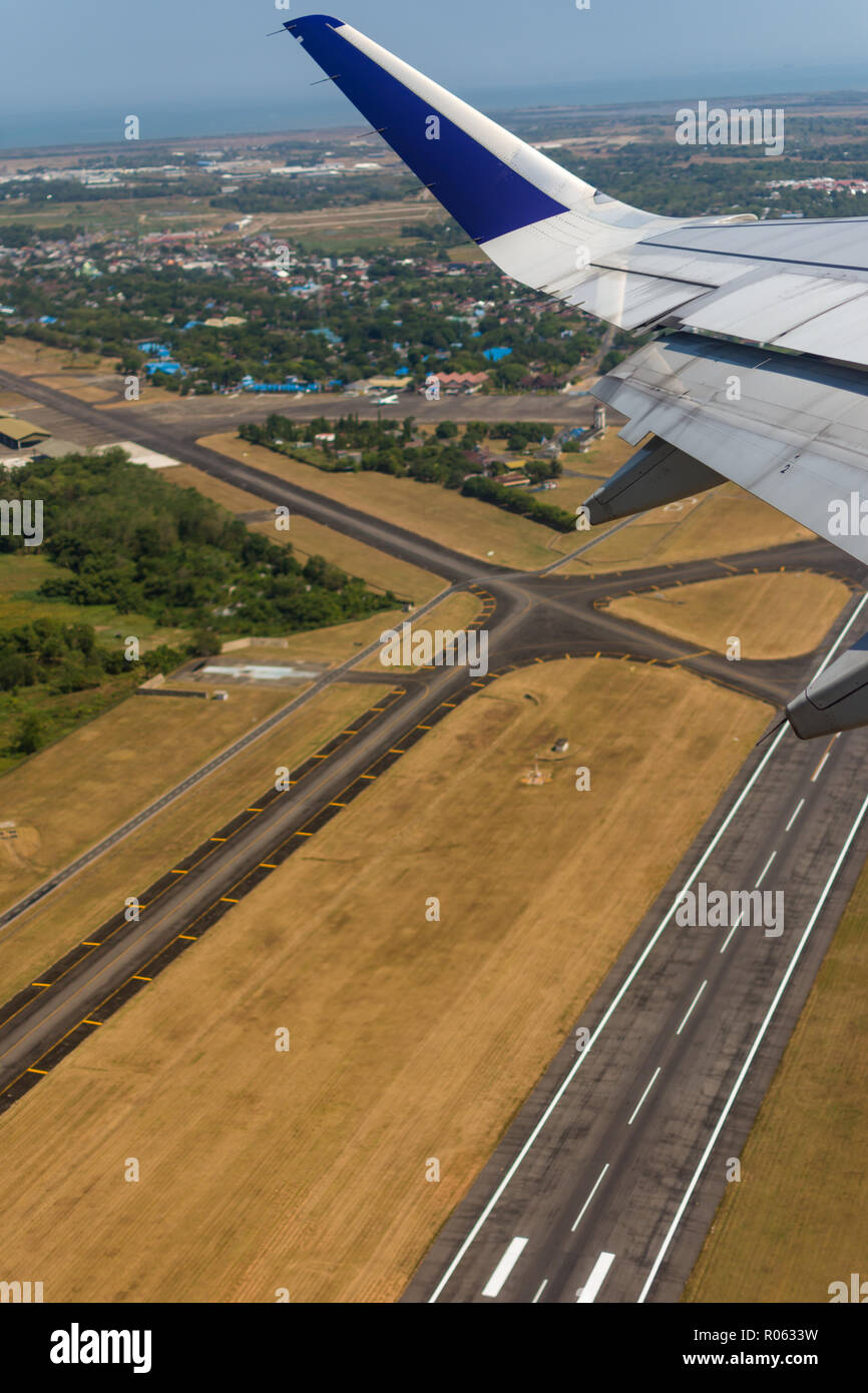 round scenery from the airplane porthole Stock Photo - Alamy