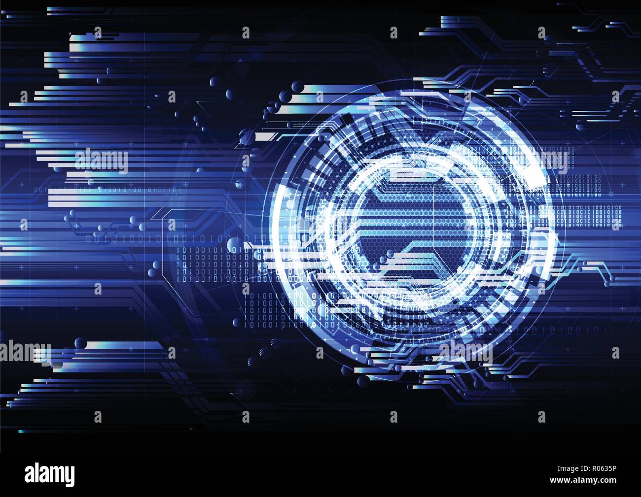 Technological abstract modern digital circuit interface background vector design Stock Vector ...