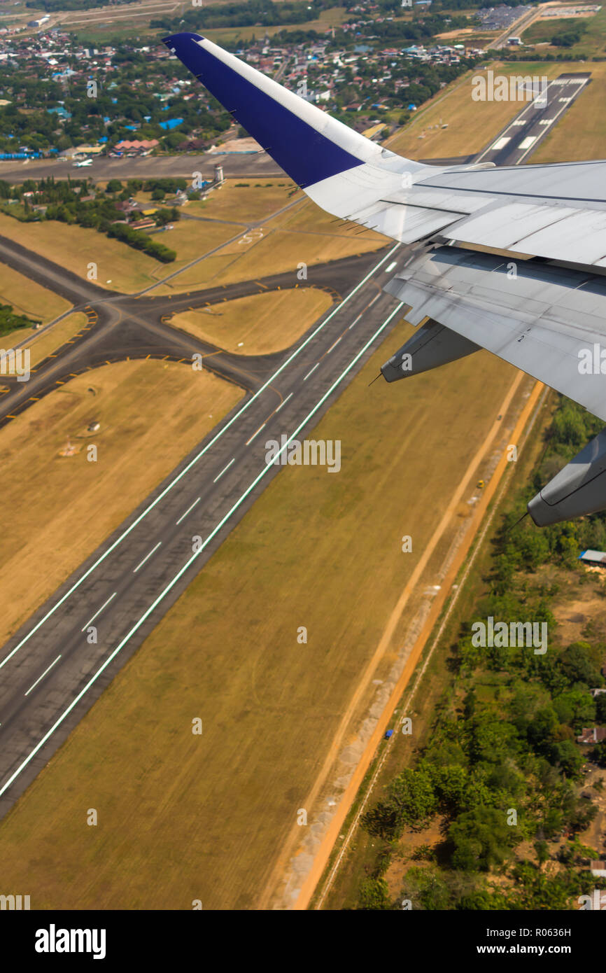 round scenery from the airplane porthole Stock Photo - Alamy