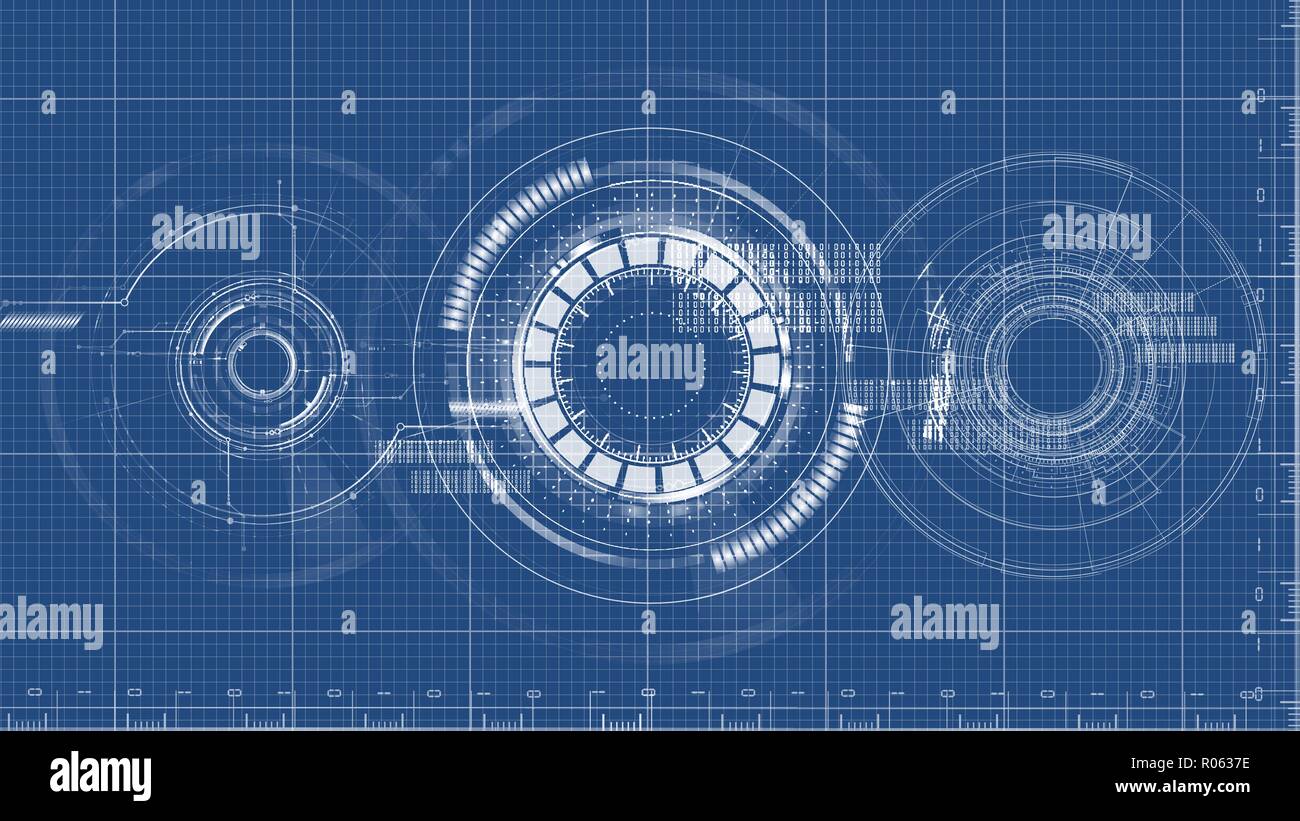 Technological blueprint technical drawing background vector design ...