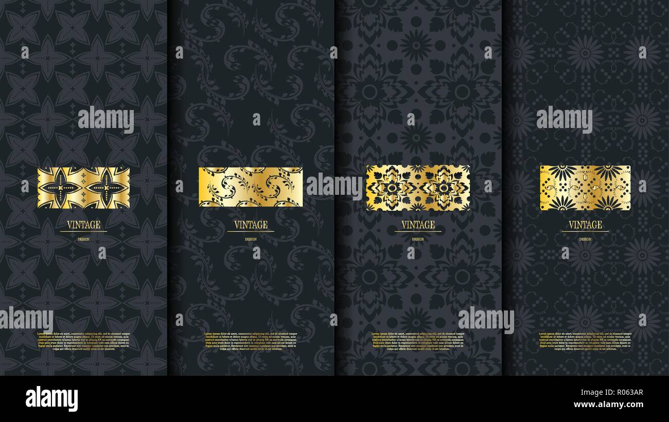 Packaging template of arabic pattern design element concept background ...