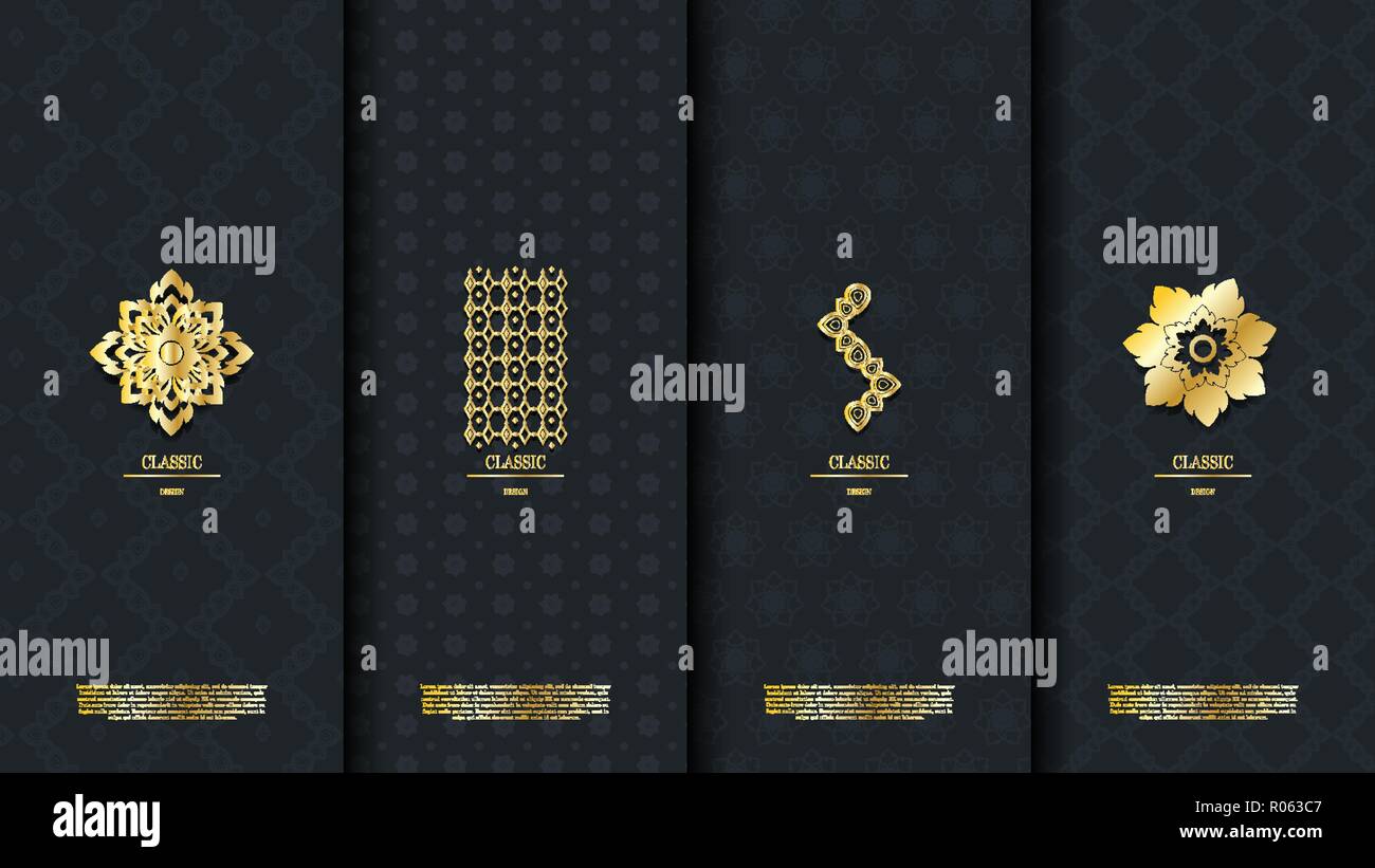 Packaging template of exotic Thai pattern design element concept ...