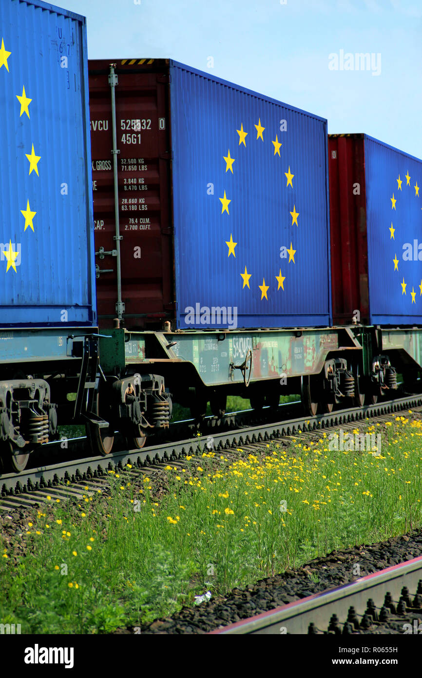 Train Freight transportation Stock Photo - Alamy