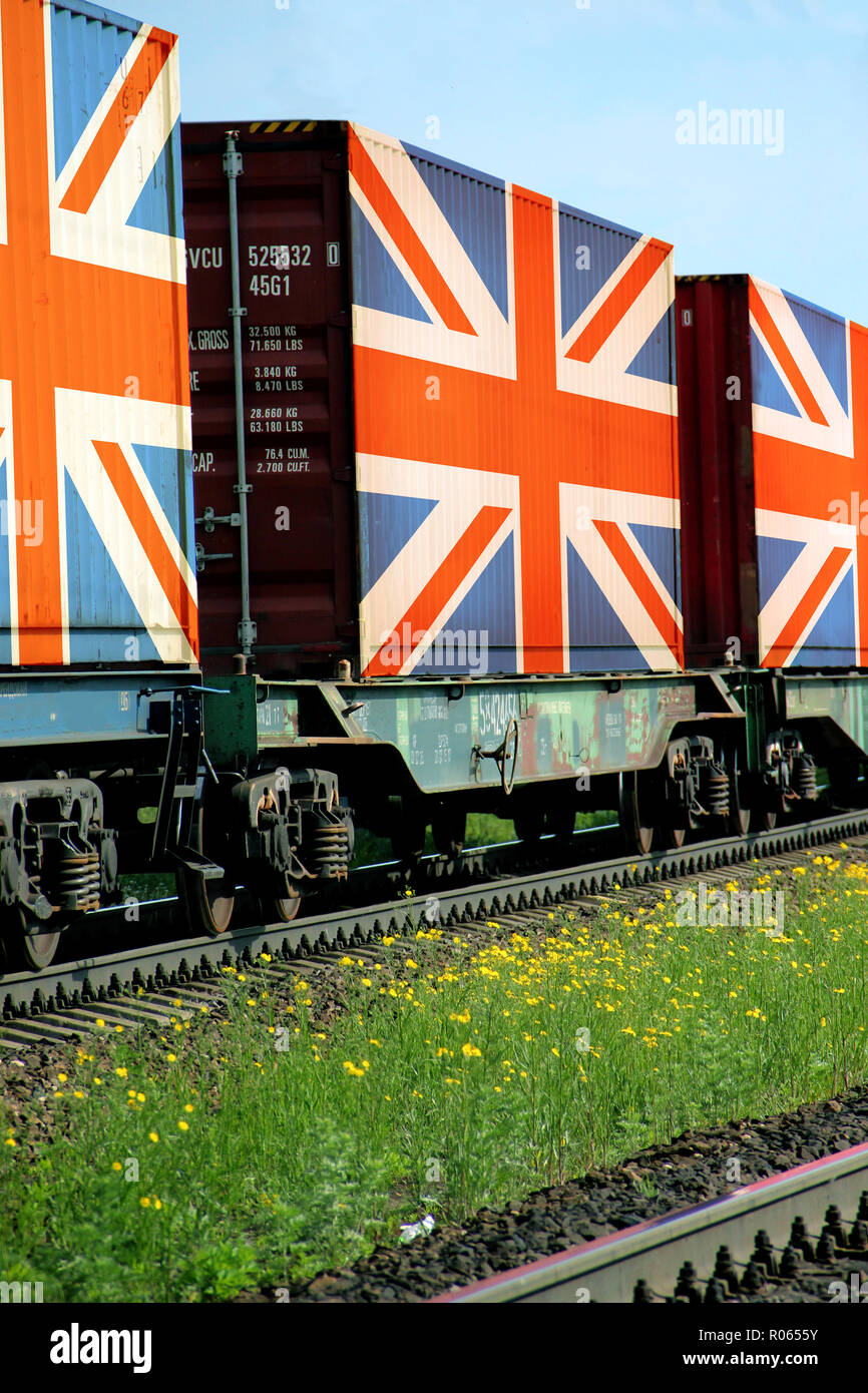 Train Freight transportation Stock Photo - Alamy
