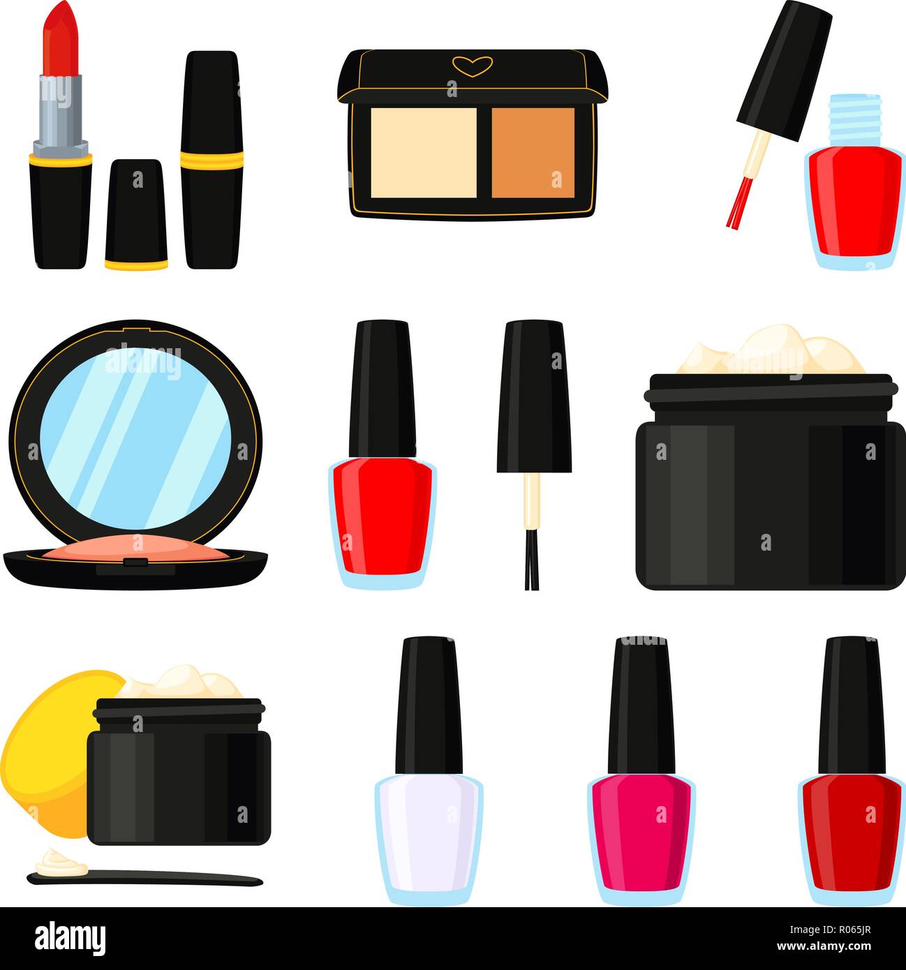 11 colorful cartoon makeup elements Stock Vector Image & Art - Alamy