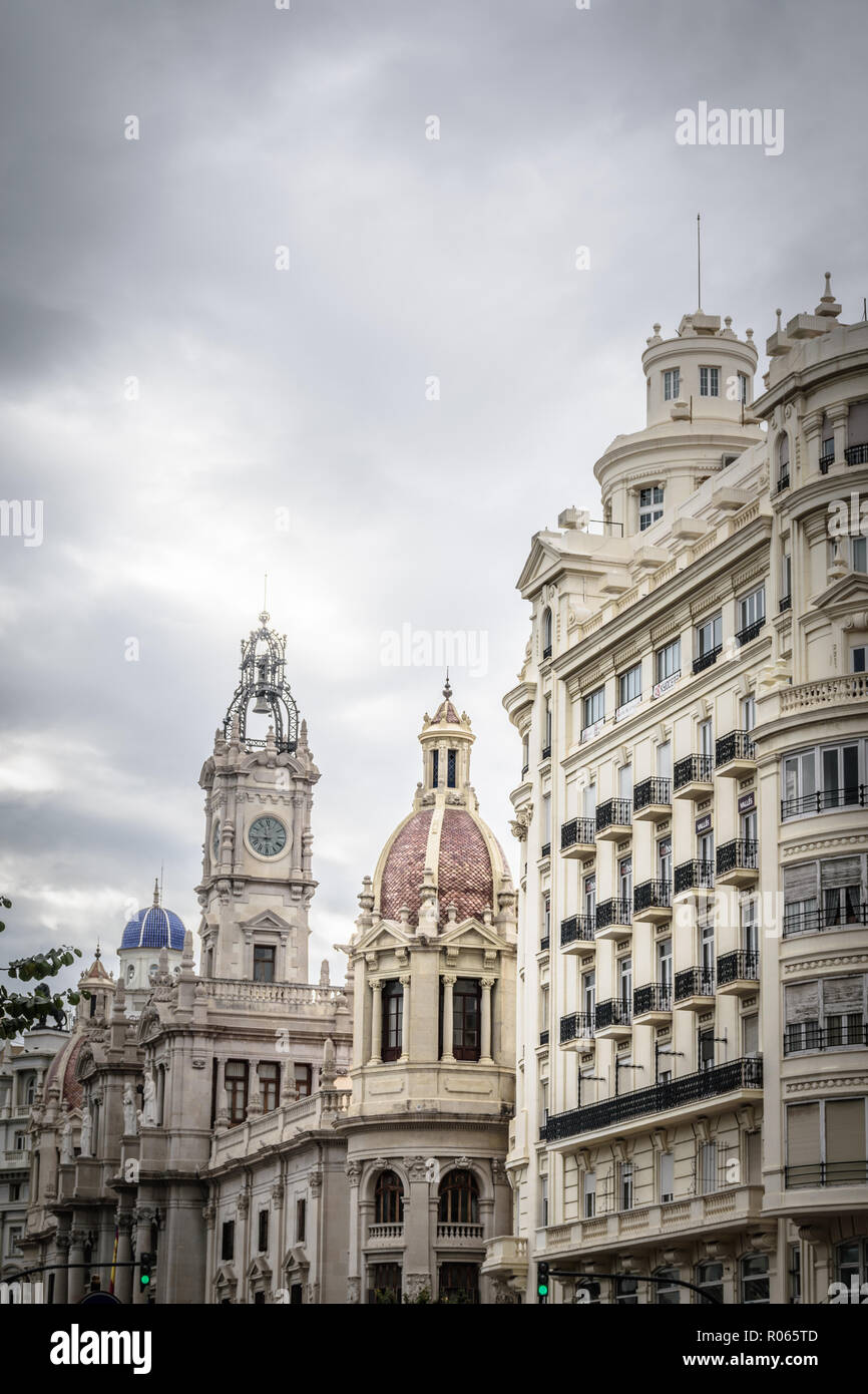 visiting Valencia among monuments and ancient buildings Stock Photo - Alamy