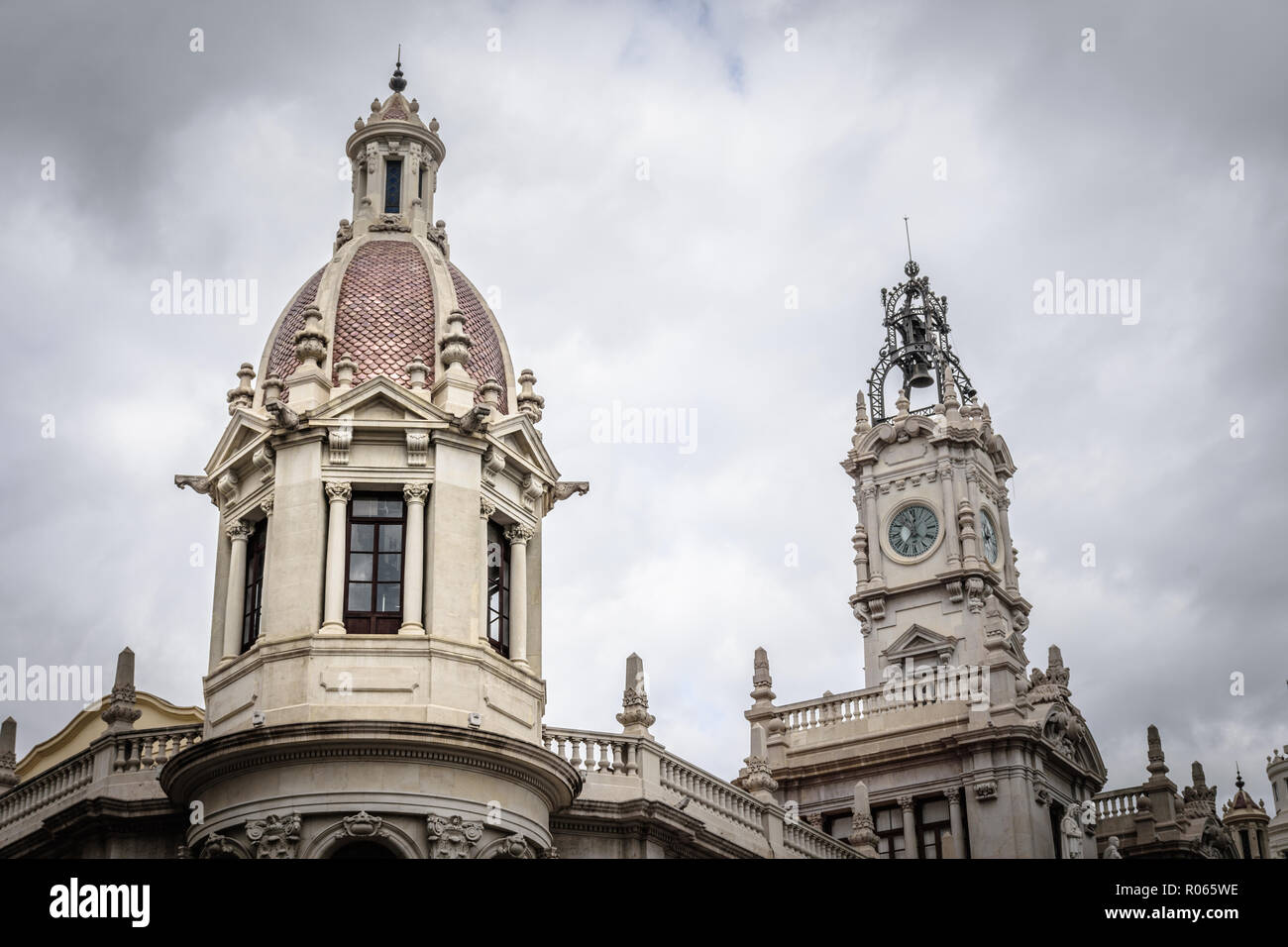 visiting Valencia among monuments and ancient buildings Stock Photo - Alamy