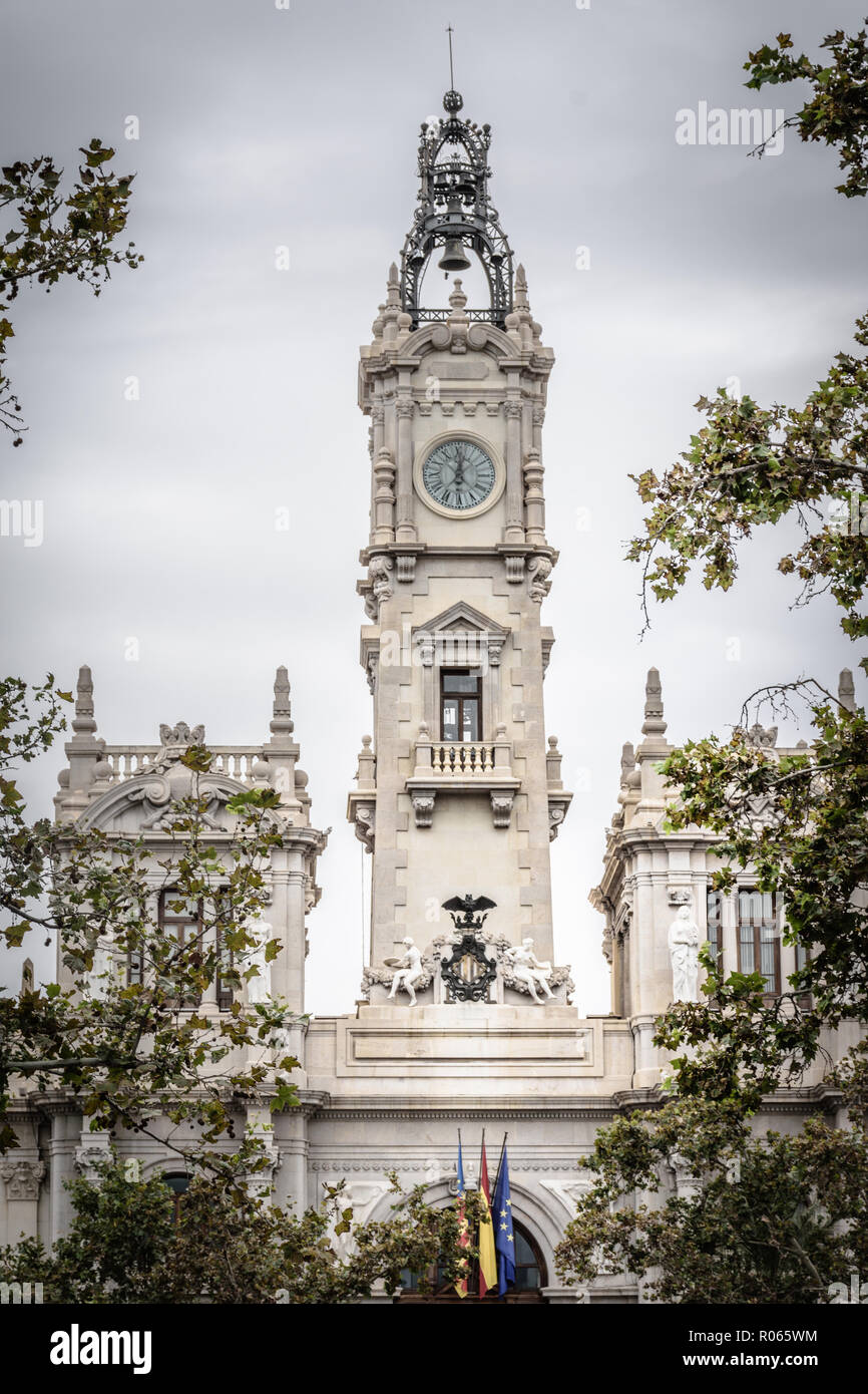 visiting Valencia among monuments and ancient buildings Stock Photo - Alamy