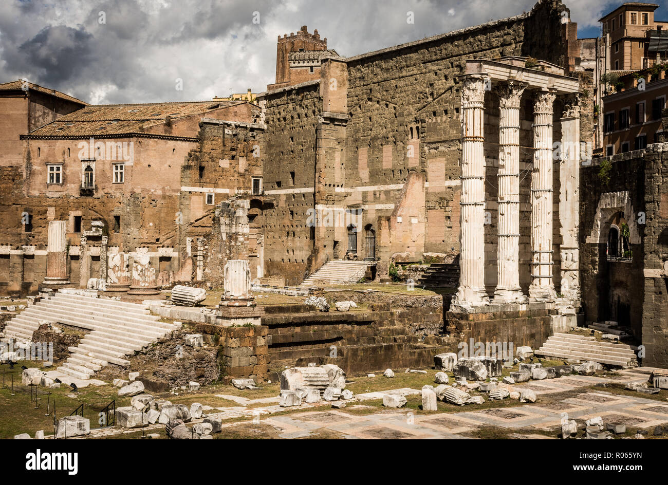 visiting the city of Rome among ruins and beautiful landscapes Stock ...