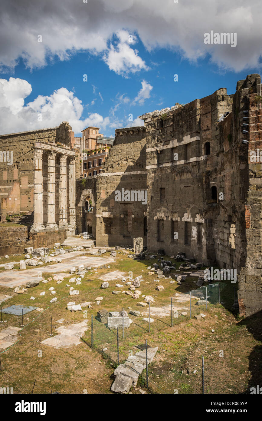 visiting the city of Rome among ruins and beautiful landscapes Stock ...
