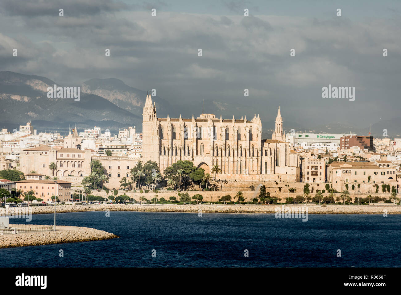 particular view of Palma de Majorca from the ship Stock Photo - Alamy